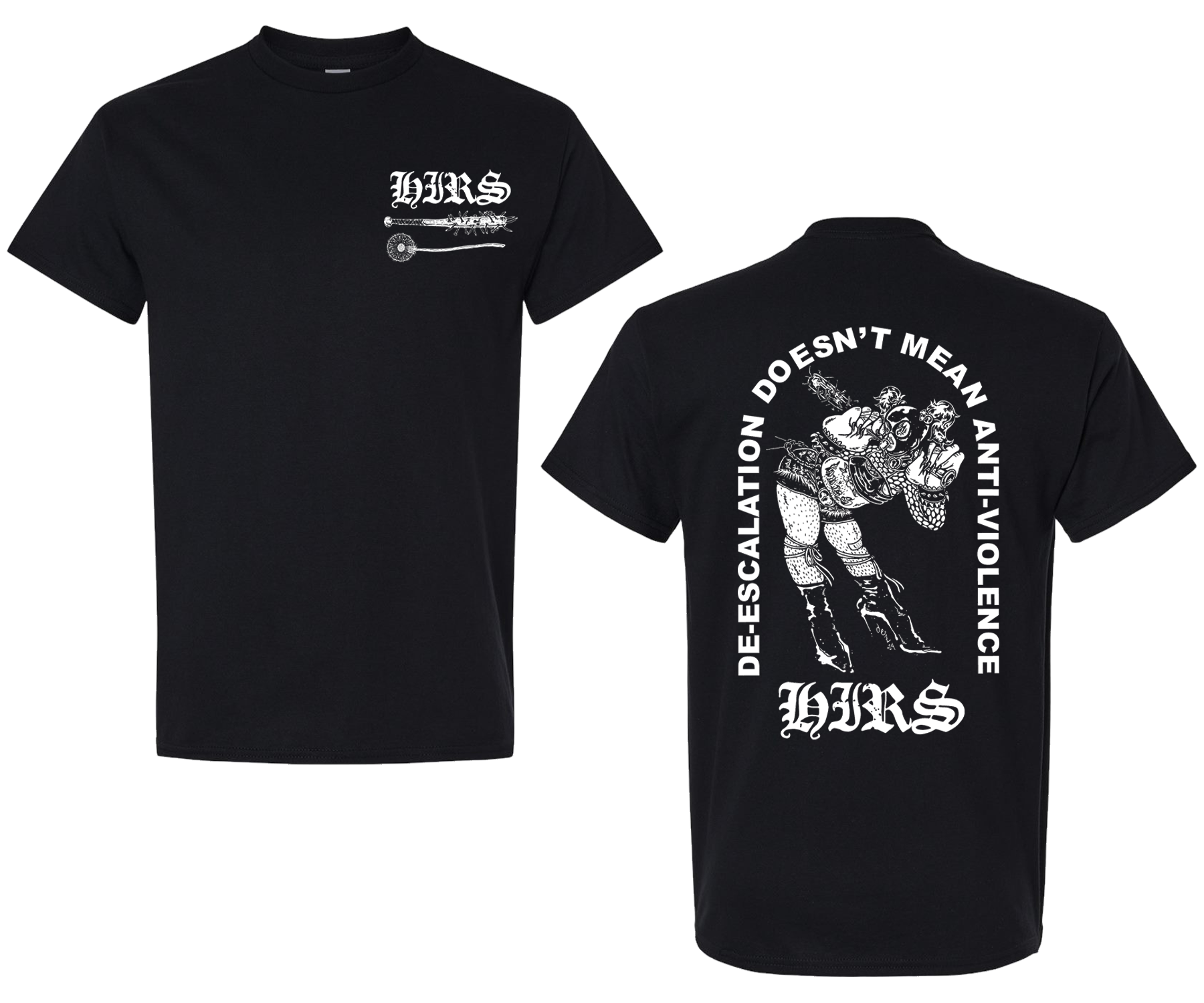 HIRS - Spiked Bat Black Tee – Merch Bin